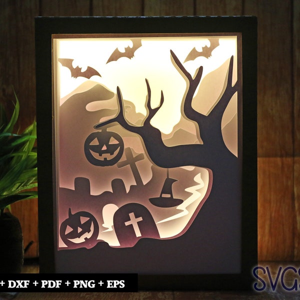 Ghost Shadow Box Svg - Etsy