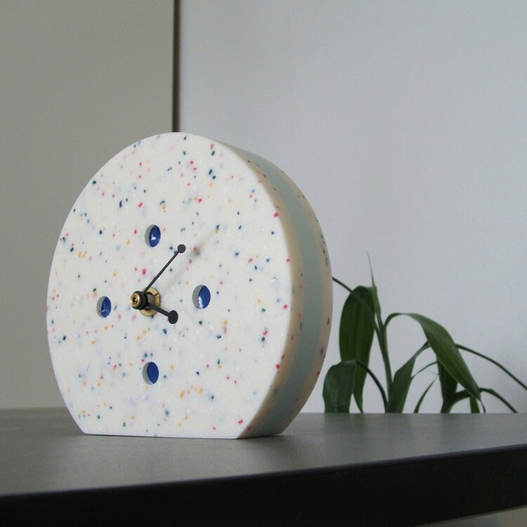 Small, Cute Table Clock With Colorful Dots, Confetti Decor - Etsy