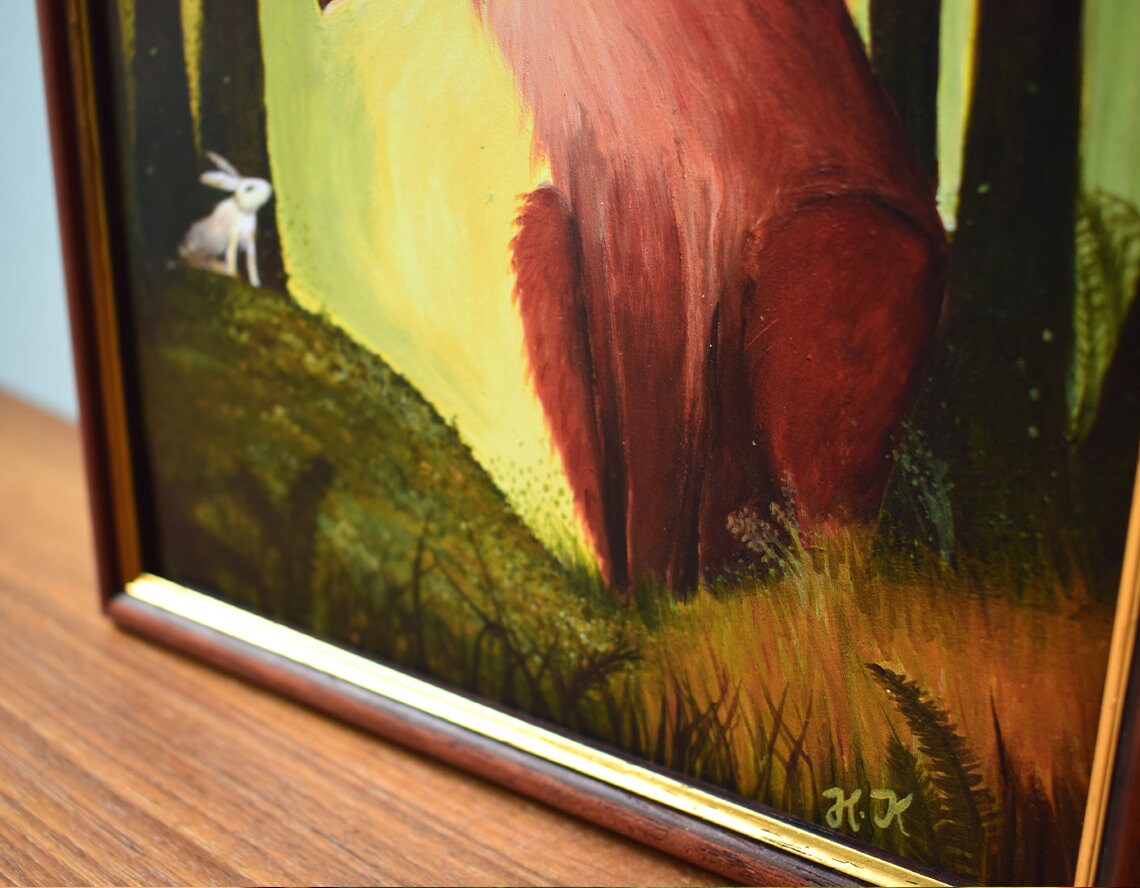 Bunny Mythical Creatures Fairy Tale Forest Illustration Print | Etsy