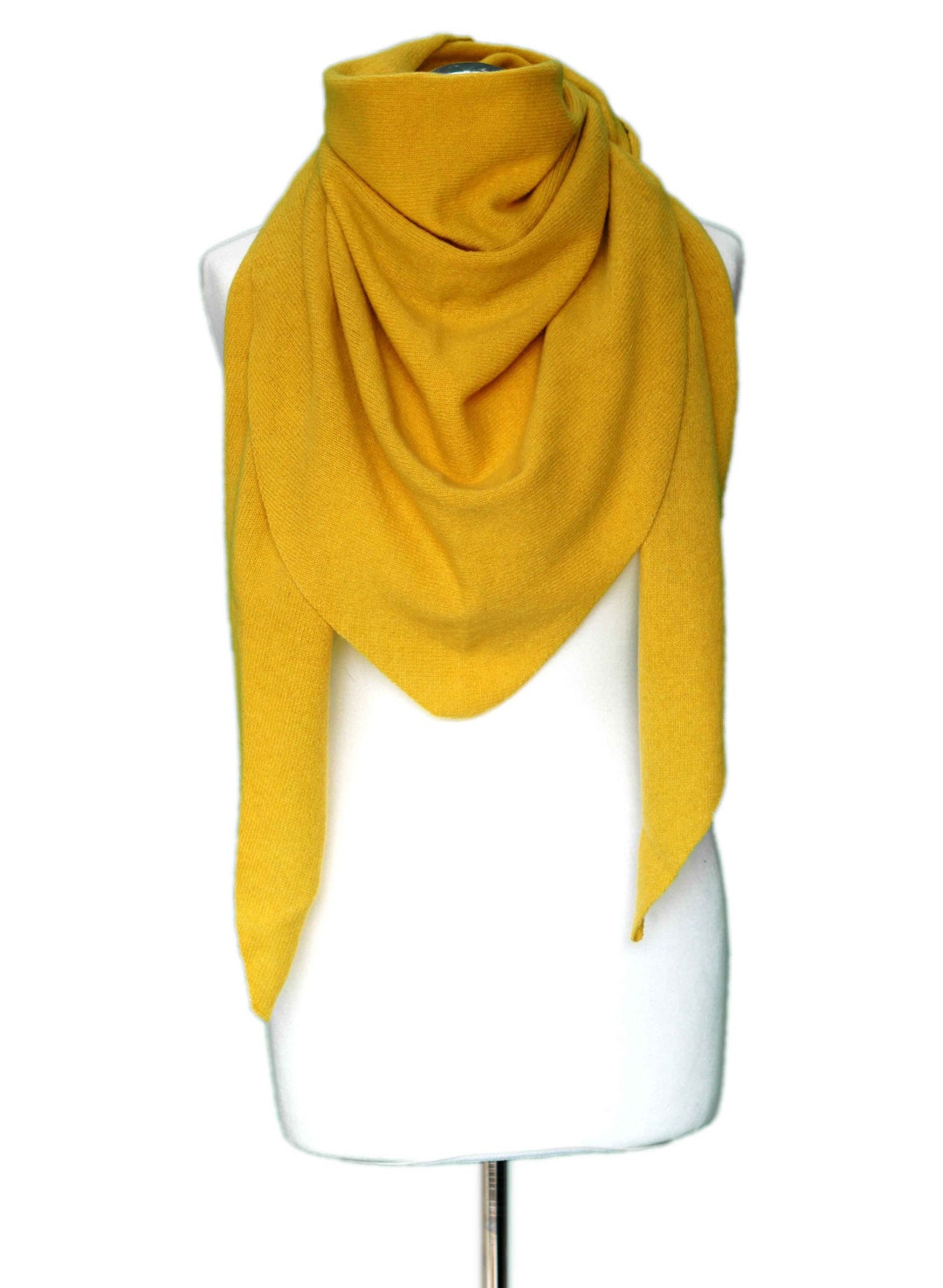 Large, Wafer-thin Cashmere Triangular Shawl, Knitted, Shoulder Shawl ...