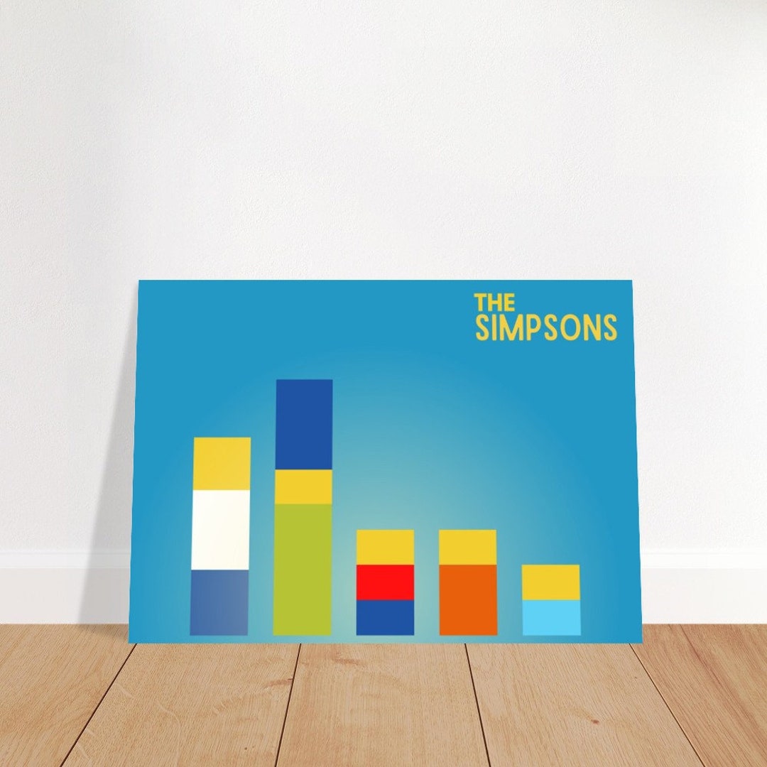 A4 the Simpsons Minimalist Movie Poster - Etsy