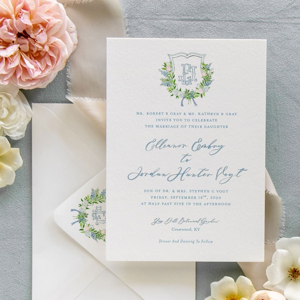 Custom Watercolor Wedding Invitation - Etsy