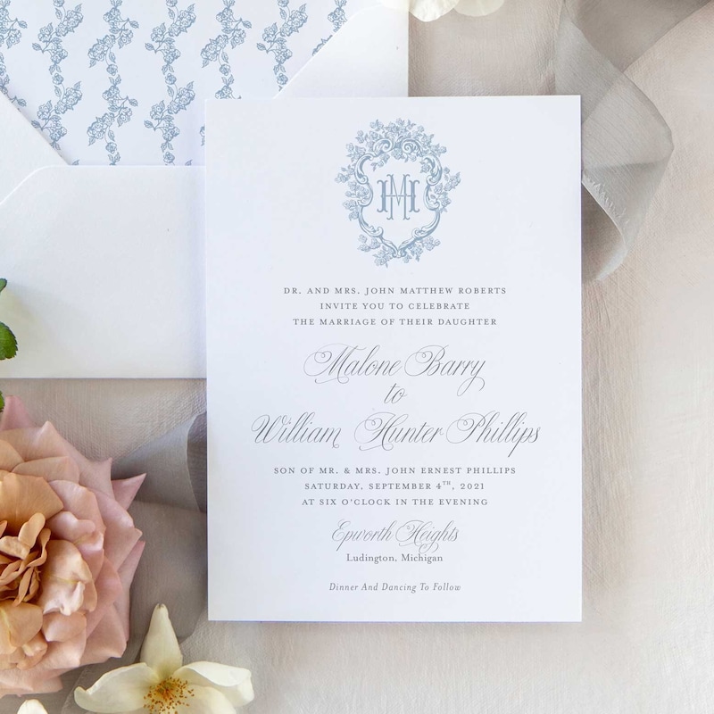 Monogram Invitation - Etsy