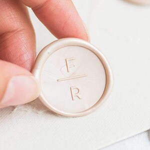 Modern Monogram Wax Seals With Bar Stacked Cleo Monogram Wax | Etsy