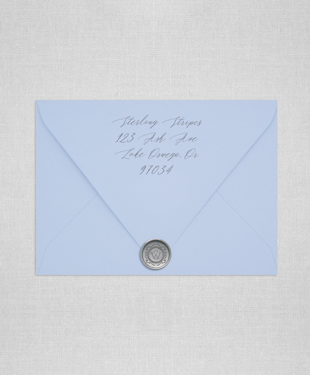 Azure Blue Wedding Envelopes | Light Blue Pointed Flap Envelopes - Etsy