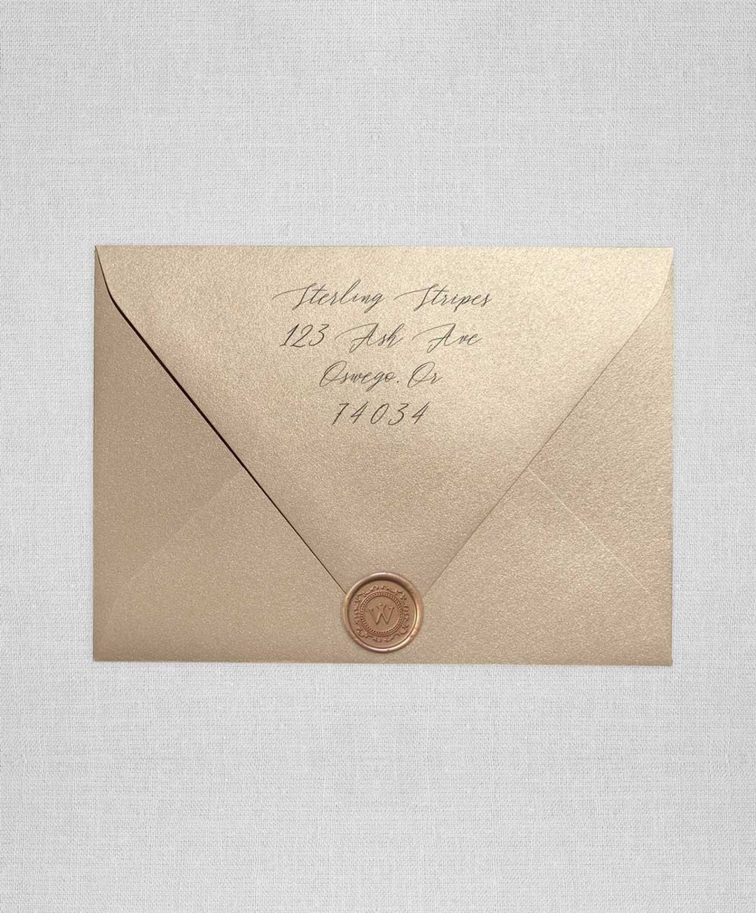 Sand Metallic Wedding Envelopes | Beige Metallic Pointed Flap Envelopes ...