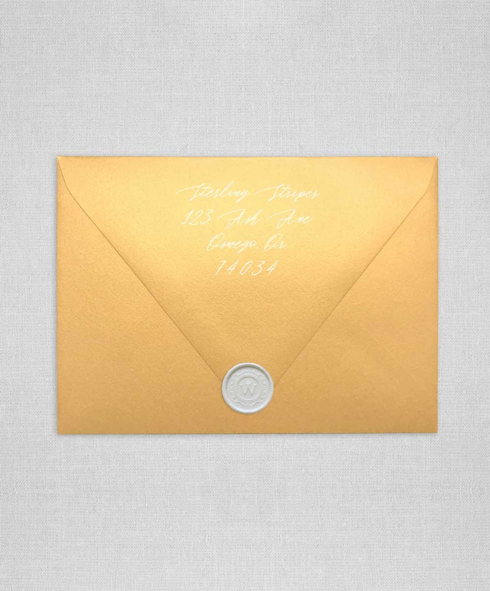 Gold Metallic Wedding Envelopes | Pointed Flap Envelopes - Etsy