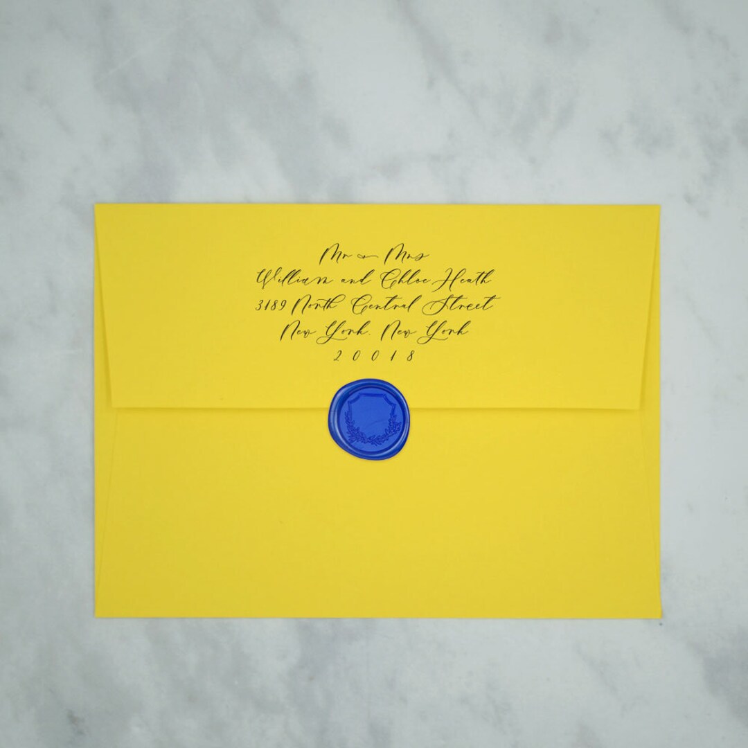 Factory Yellow Straight Flap Envelopes | Bright Yellow Envelopes - Etsy