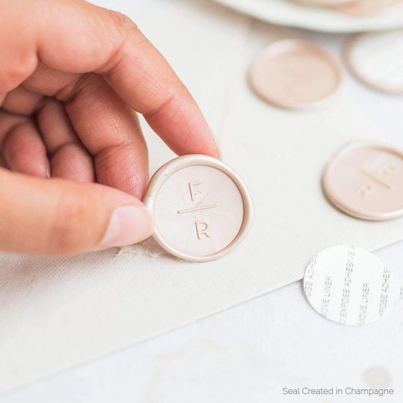 Modern Monogram Wax Seals With Bar Stacked Cleo Monogram Wax | Etsy