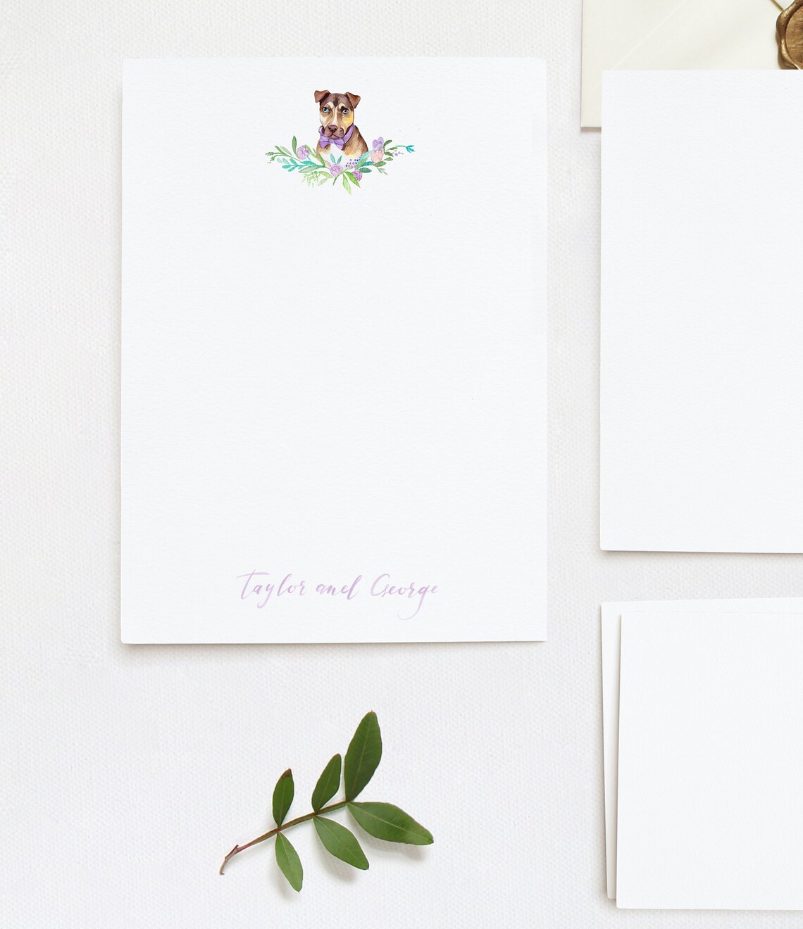 Custom Animal Watercolor Stationery Watercolor Stationery | Etsy