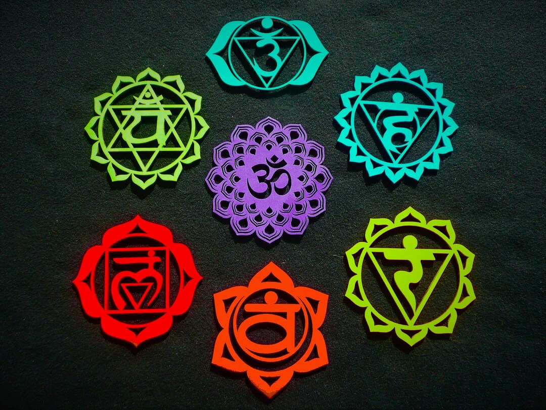 Chakra Chakras 3D Wall Picture Wood Colored 3 Sizes - Etsy