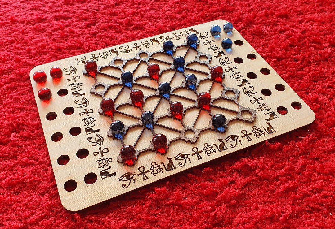 Alquerque Game Qirkat Historical Board Game for 2 Players Made of Wood ...