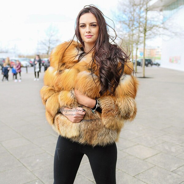 Red Fox Fur Coat - Etsy