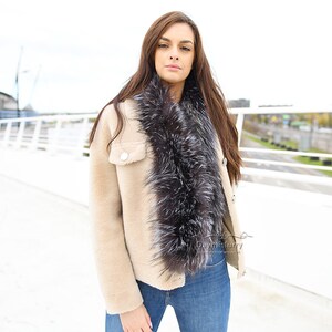 Knit Silver Fox Fur Scarf - Etsy UK