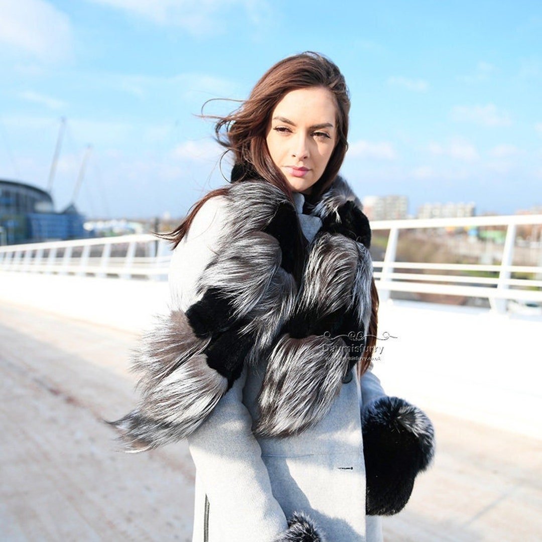 Silver Fox & Rex Rabbit Fur Boa Scarf - Etsy UK