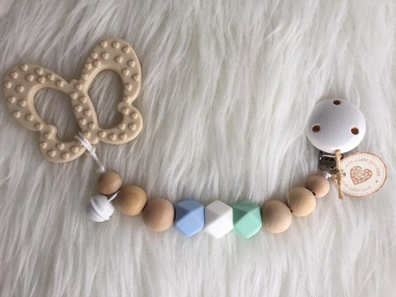 Bite Chain Made of Wood and Silicone Beads - Etsy