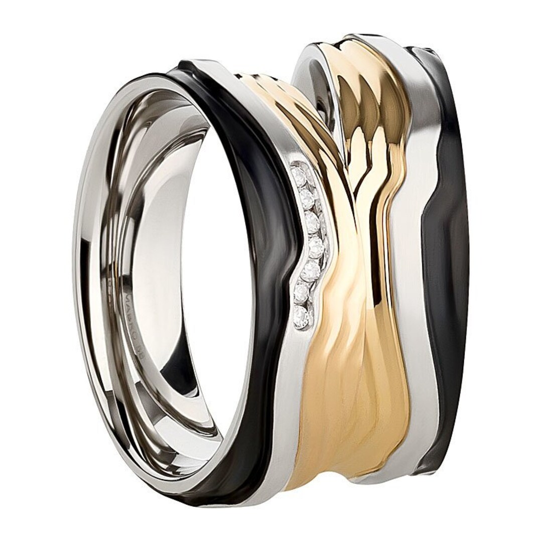 Extraordinary Wedding Rings Unusual Wedding Rings Set Rings Made of ...