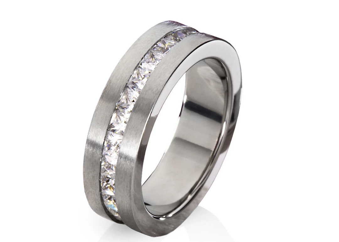 Women's Partner Ring Engagement Ring Made of Titanium With Desired ...
