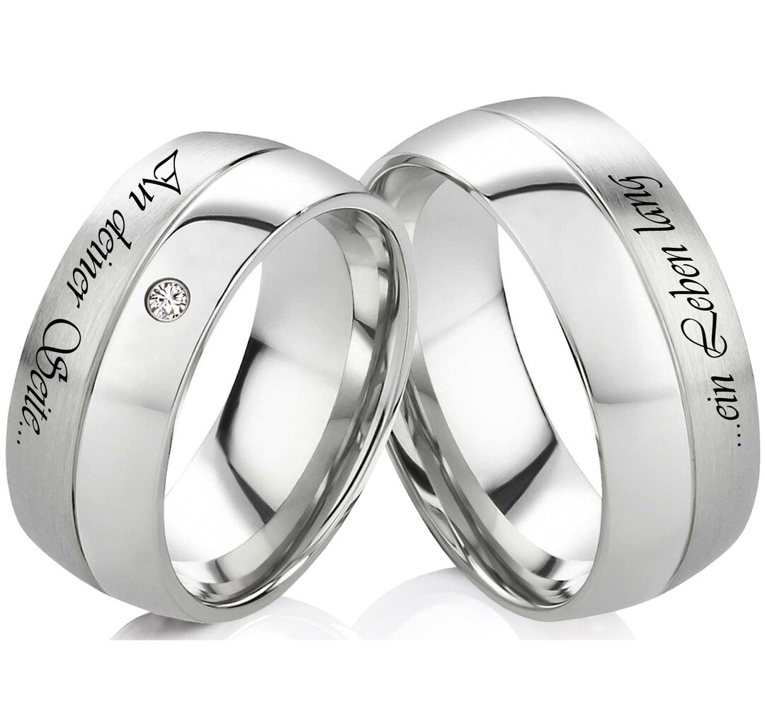 Wedding Rings Partner Rings Made of Stainless Steel With Desired ...
