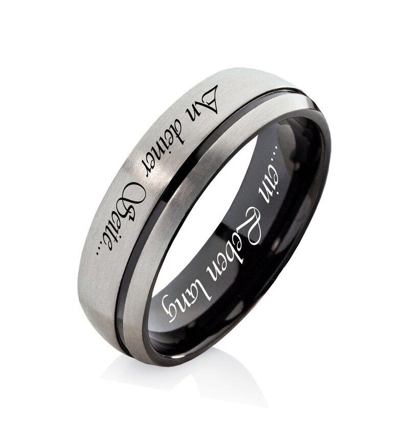 Partner Ring Titanium Engagement Ring Man Men's Gift Promise Ring - Etsy