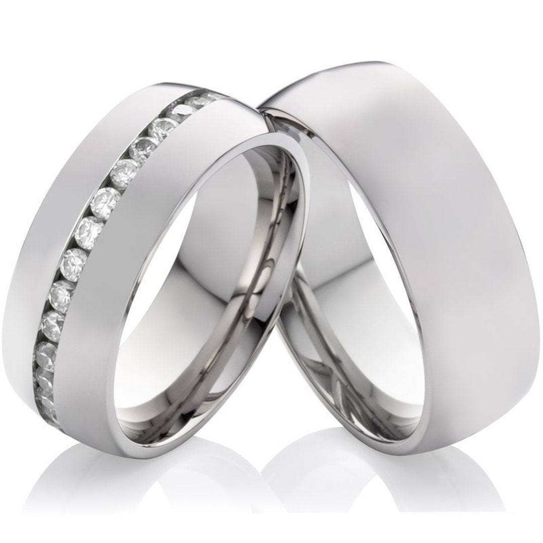 Engagement Rings Set Couple Rings Partner Rings - Etsy