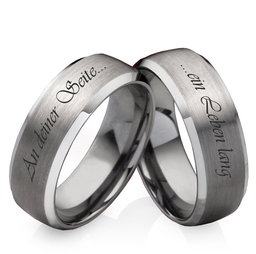 Scratch-resistant Partner Rings Made of Tungsten Tungsten With Free ...