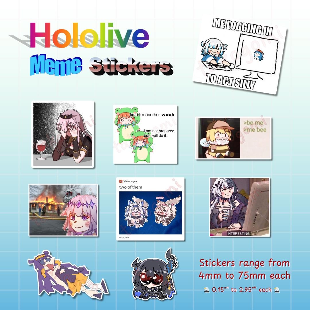 Hololive Meme Stickers - Etsy