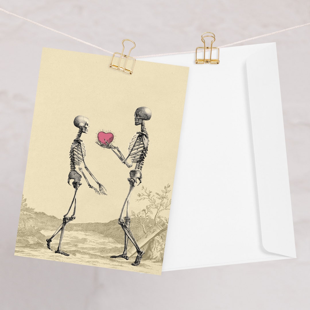 Greeting Card i Give You My Heart Bricollage Skeletons Heart Love ...