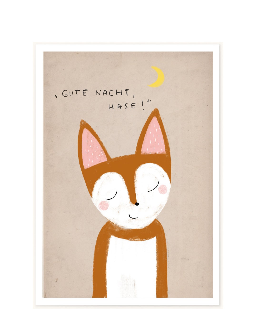 Print fox Children's Poster Illustration Artprint Print Where Fox and ...