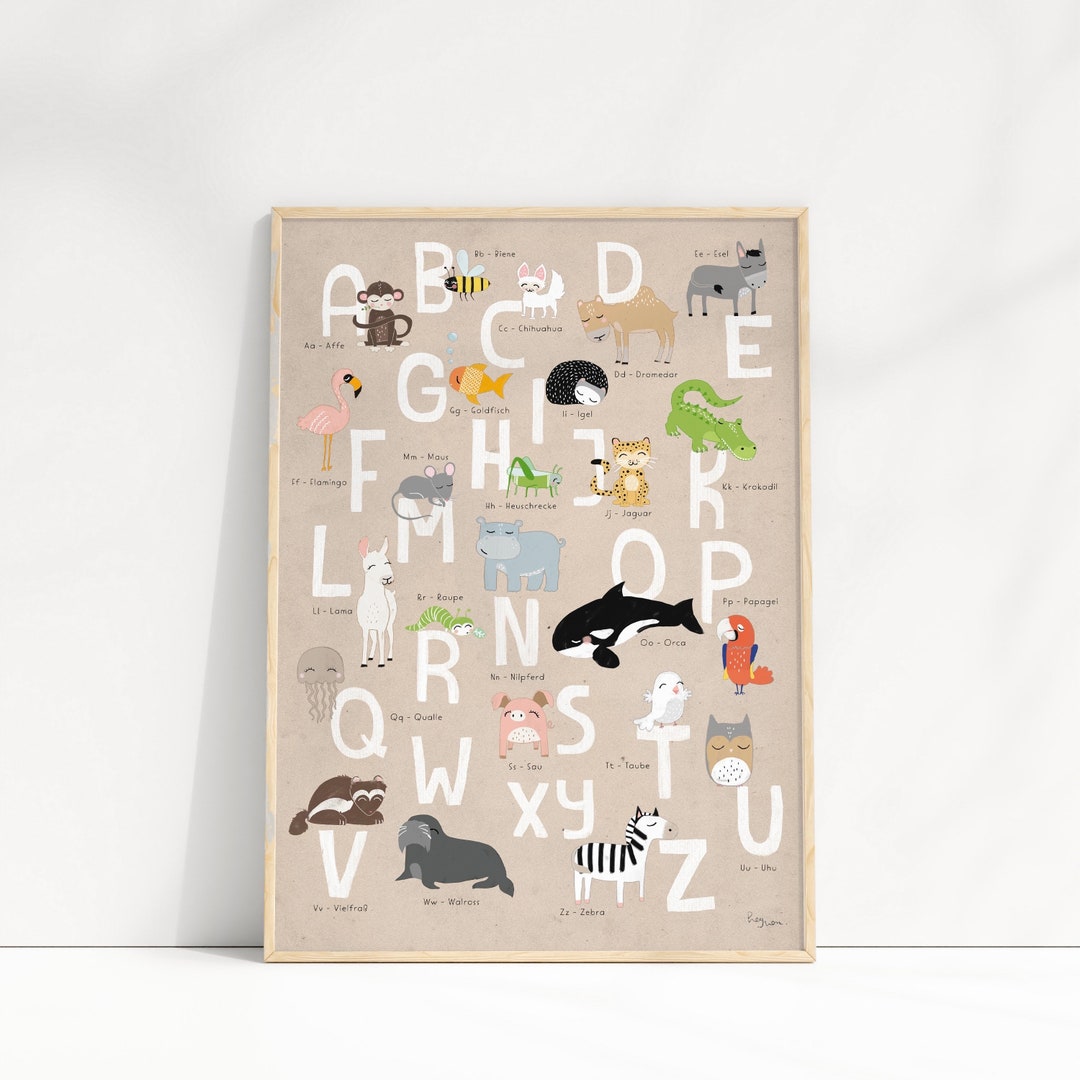 Print abc Animal ABC Animal Poster Learning Poster Letter Poster ...