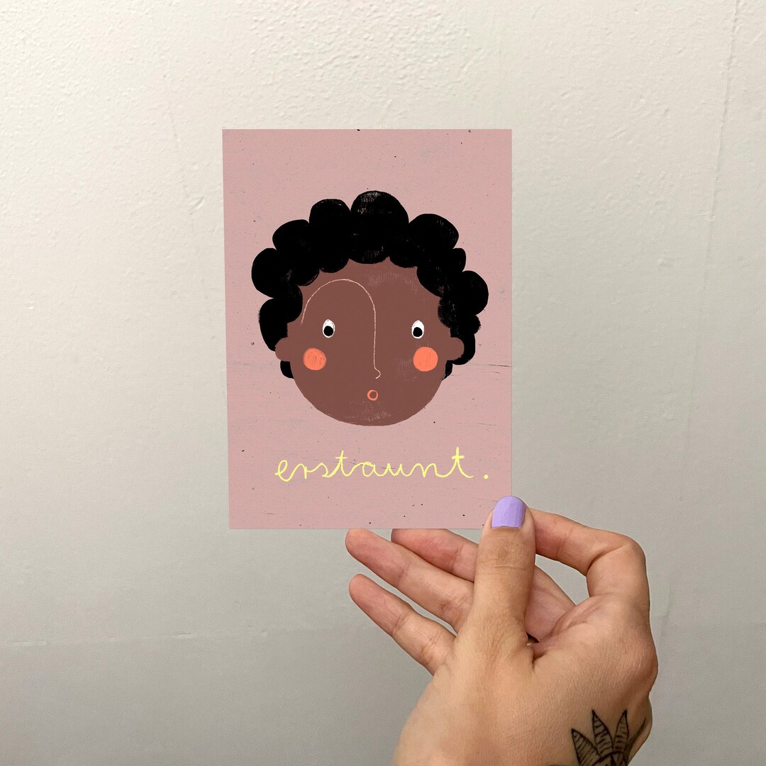 Emotion Card amazed A6 Map Postcard Individually Feelings Emotions ...