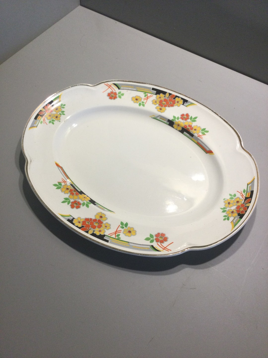Vintage Rustic 30's Art Deco Florida Pattern Johnson Brothers Serving ...
