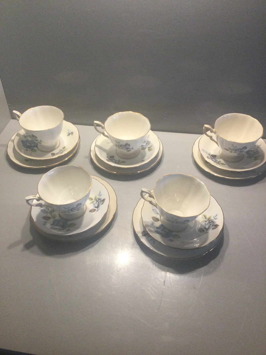 Paragon "blue Mist” English Tea Set: Blue Roses Decorate This Stunning ...