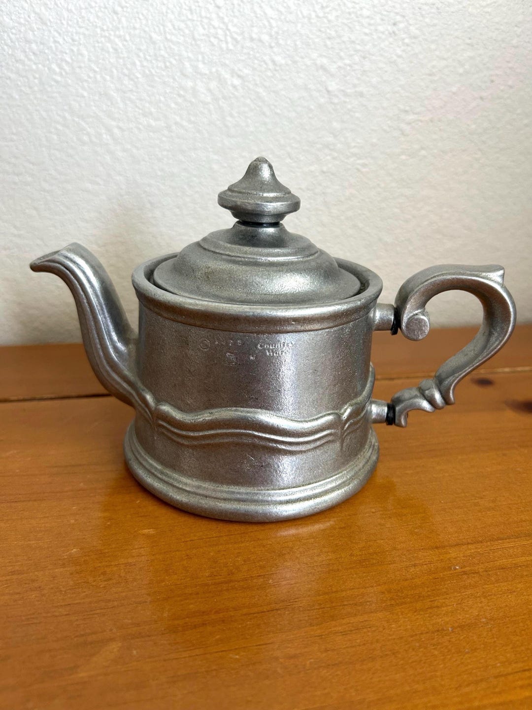 Vintage Pewter Wilton 261 Country Ware Teapot With Lid 1970’s - Etsy