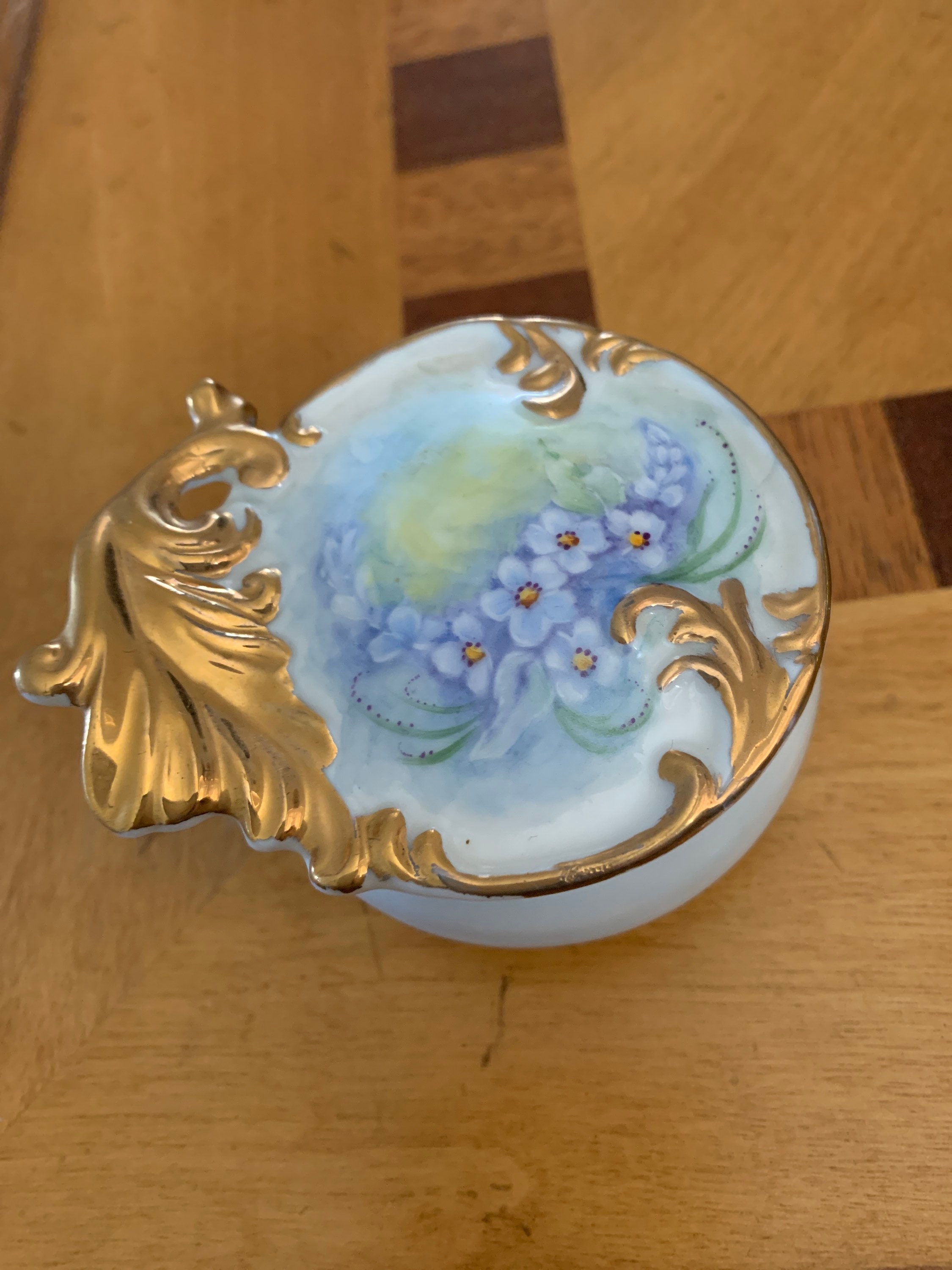 Mini Vintage Porcelain Jewelry Box - Etsy
