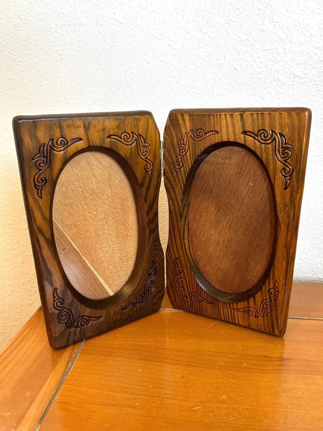 Vintage 5x7 Wood Double Photo Frame Vintage Wooden Picture Frame - Etsy