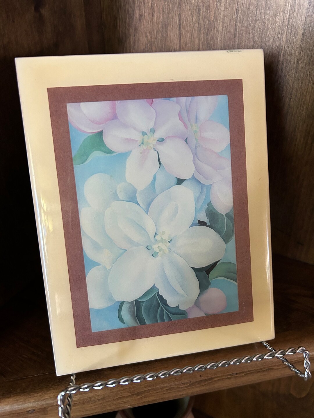 Vintage Georgia Okeeffe apple Blossoms Ceramic Tile - Etsy