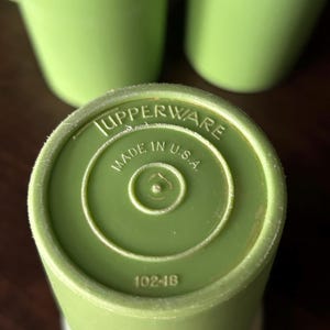 Vintage Tupperware Spice Containers With Lids Green Set-6 - Etsy