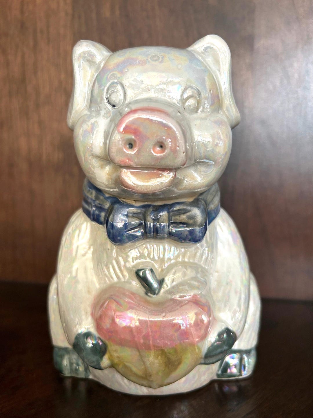 Vintage Ceramic Pig Jar - Etsy