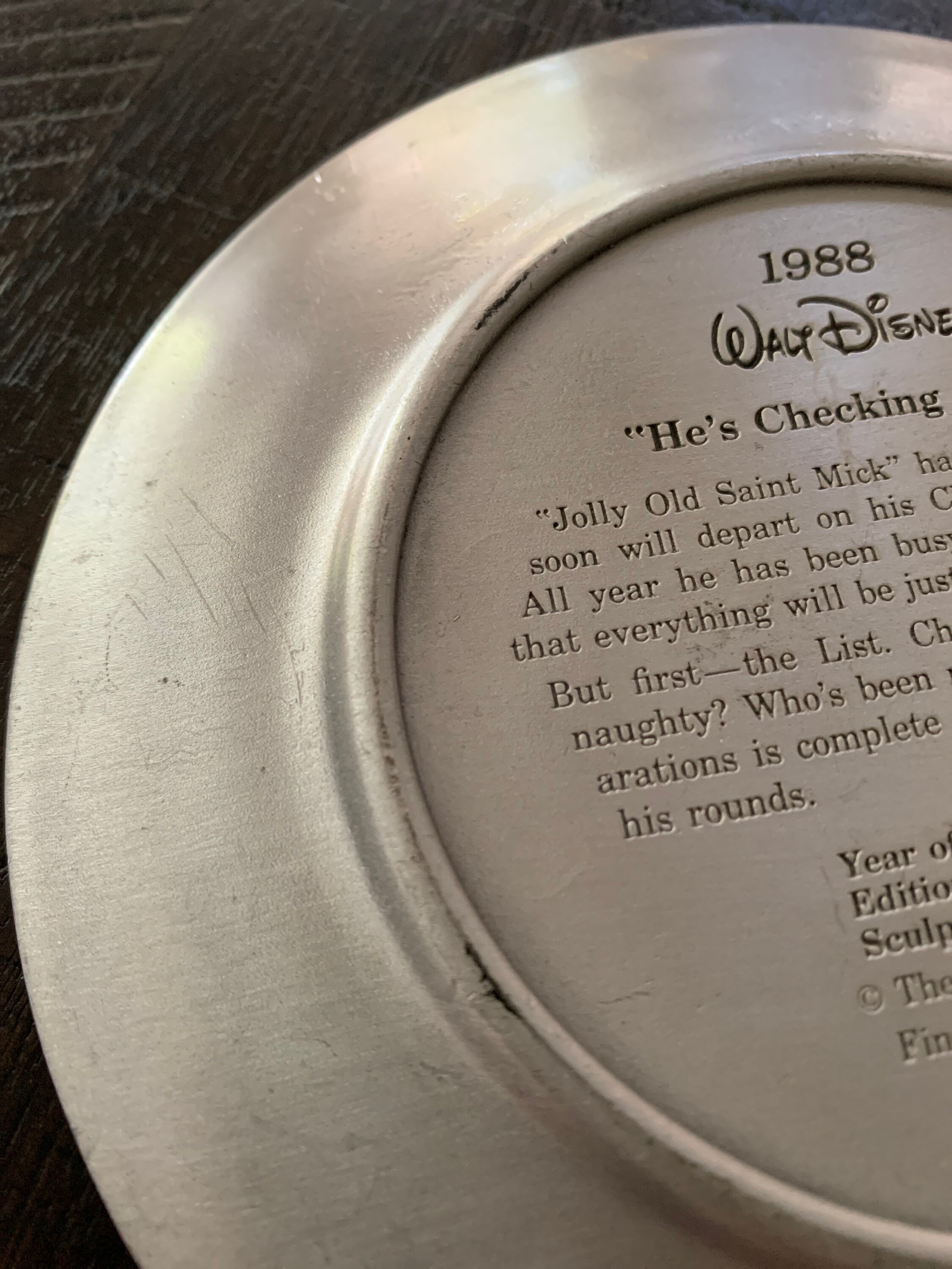 Vintage Limited Edition Walt Disney Plates/christmas Themed - Etsy