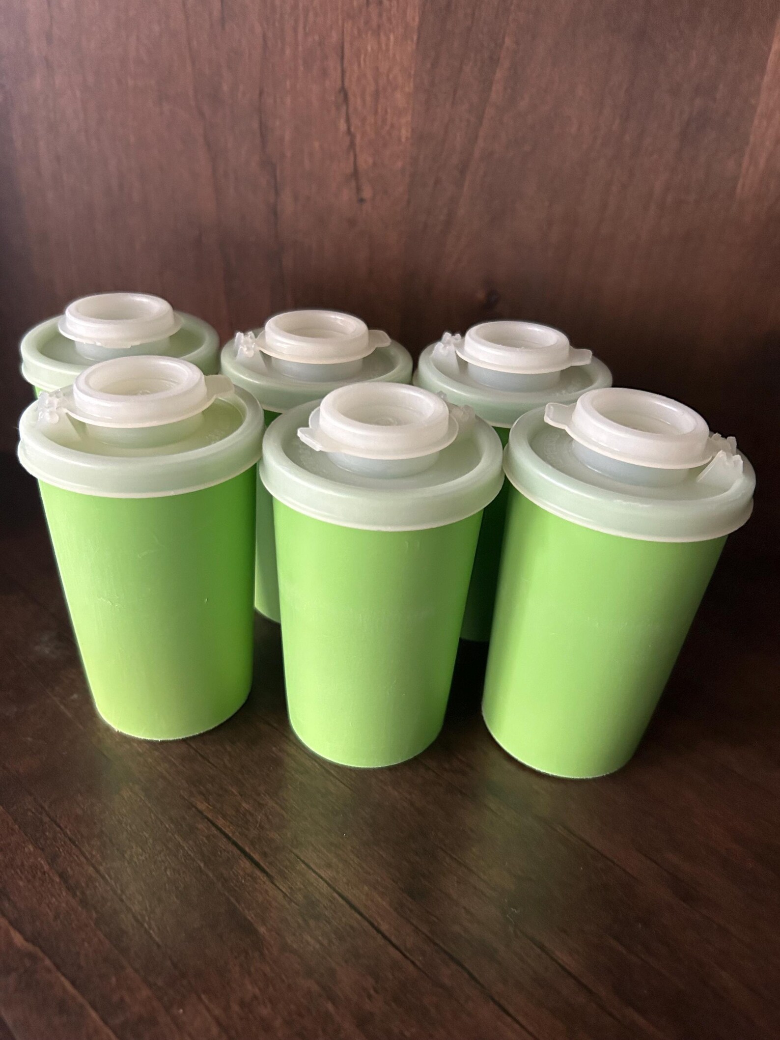 Vintage Tupperware Spice Containers With Lids Green Set-6 - Etsy