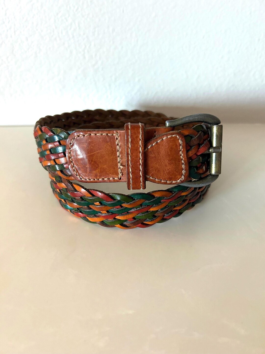 Echo Woven Braided Multicolor Belt Women's Made in Turkey Size-med ...
