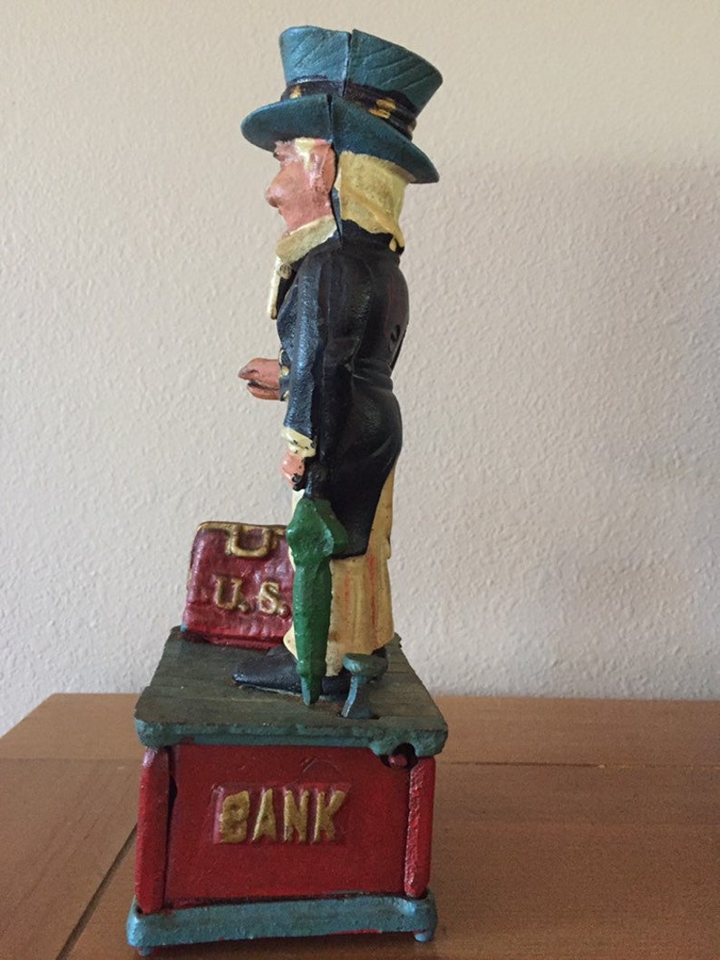 Cast Iron Uncle Sam Bank - Etsy