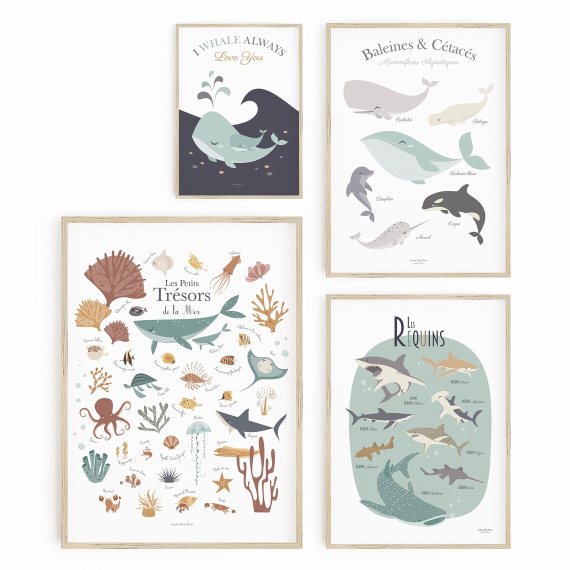 Poster Child Marine Animals Poster Child Animals of the Sea - Etsy