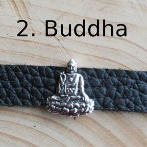 Leather Strap Buddha Cross Peace Friendline Bracelet Surfer - Etsy