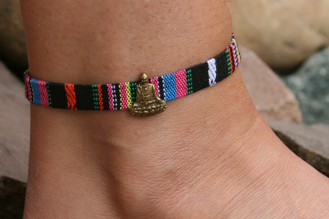 Anklet Buddha Surfer Anklet Hamsa Hand Friendship Bracelet Anklet Cross ...