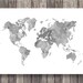 Poster World Map Magenta Red Watercolor Poster Wall Decoration Various ...