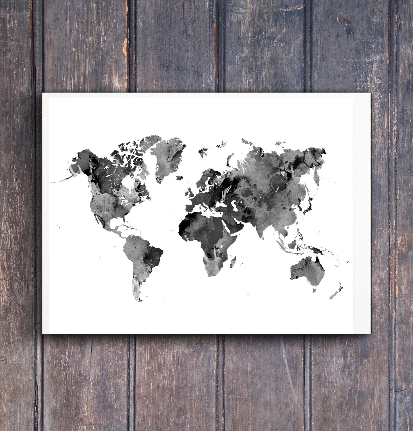 Poster World Map Globes world map poster black and white | Etsy