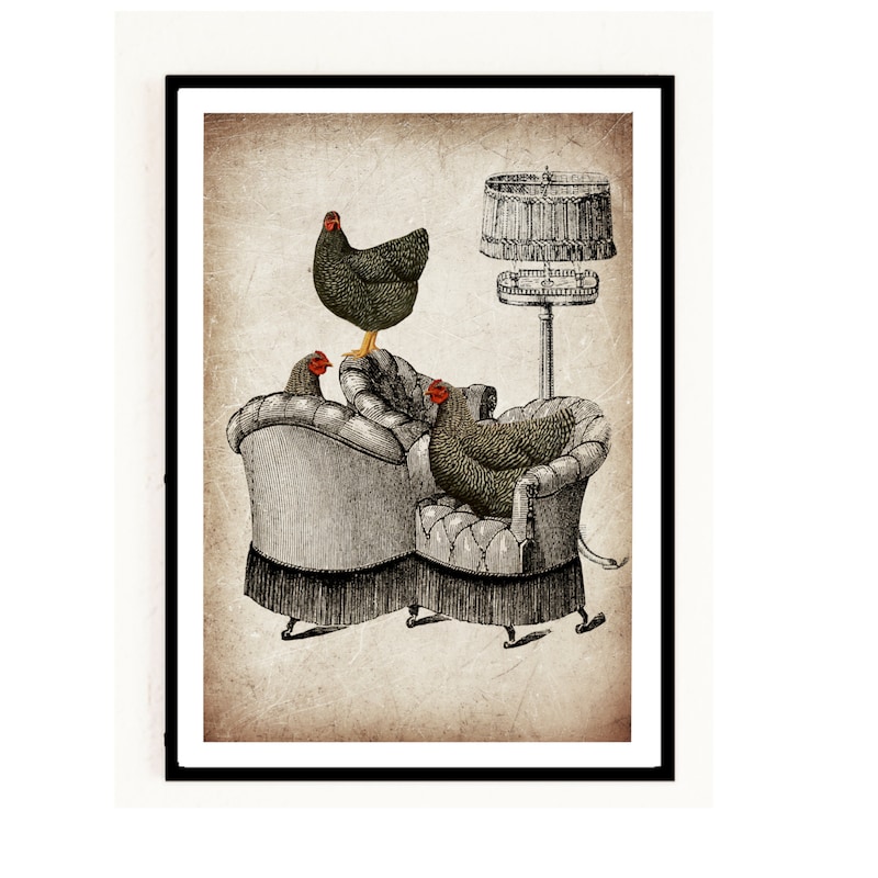 Chicken Collage - Etsy