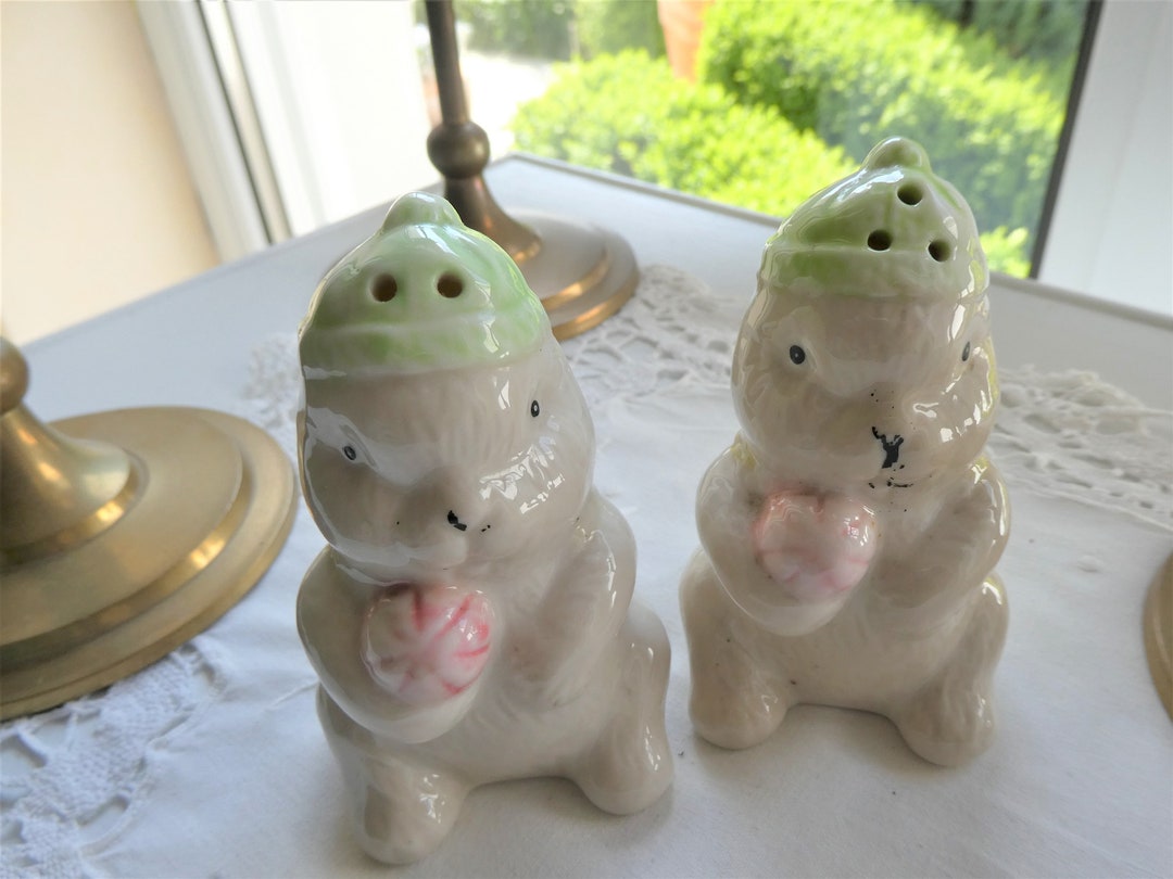 Old Pepper and Salt Shakers, Marmot, Made of Ceramic - Etsy